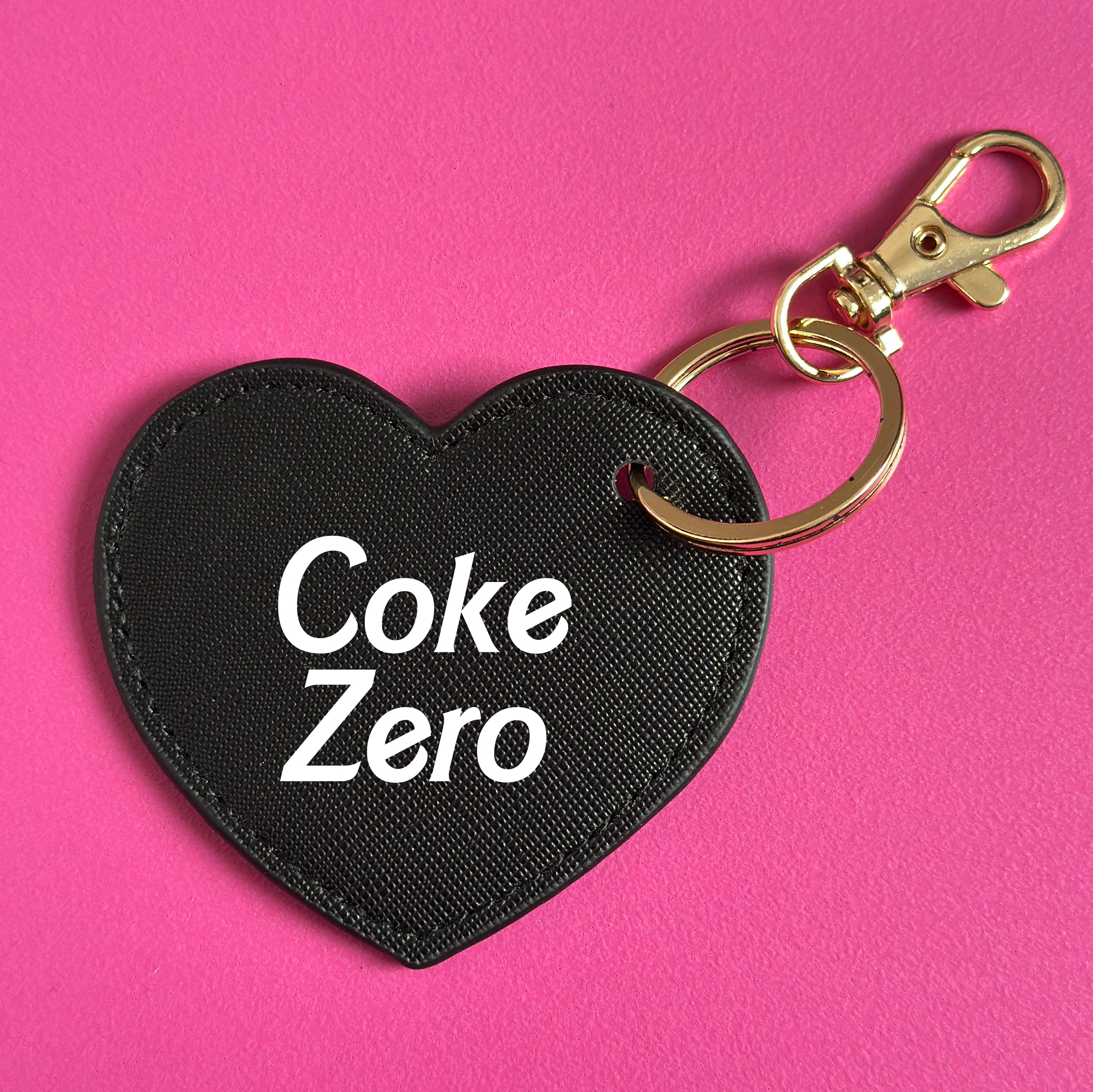COKE ZERO HEART KEYRING – Sad Girl Studios UK